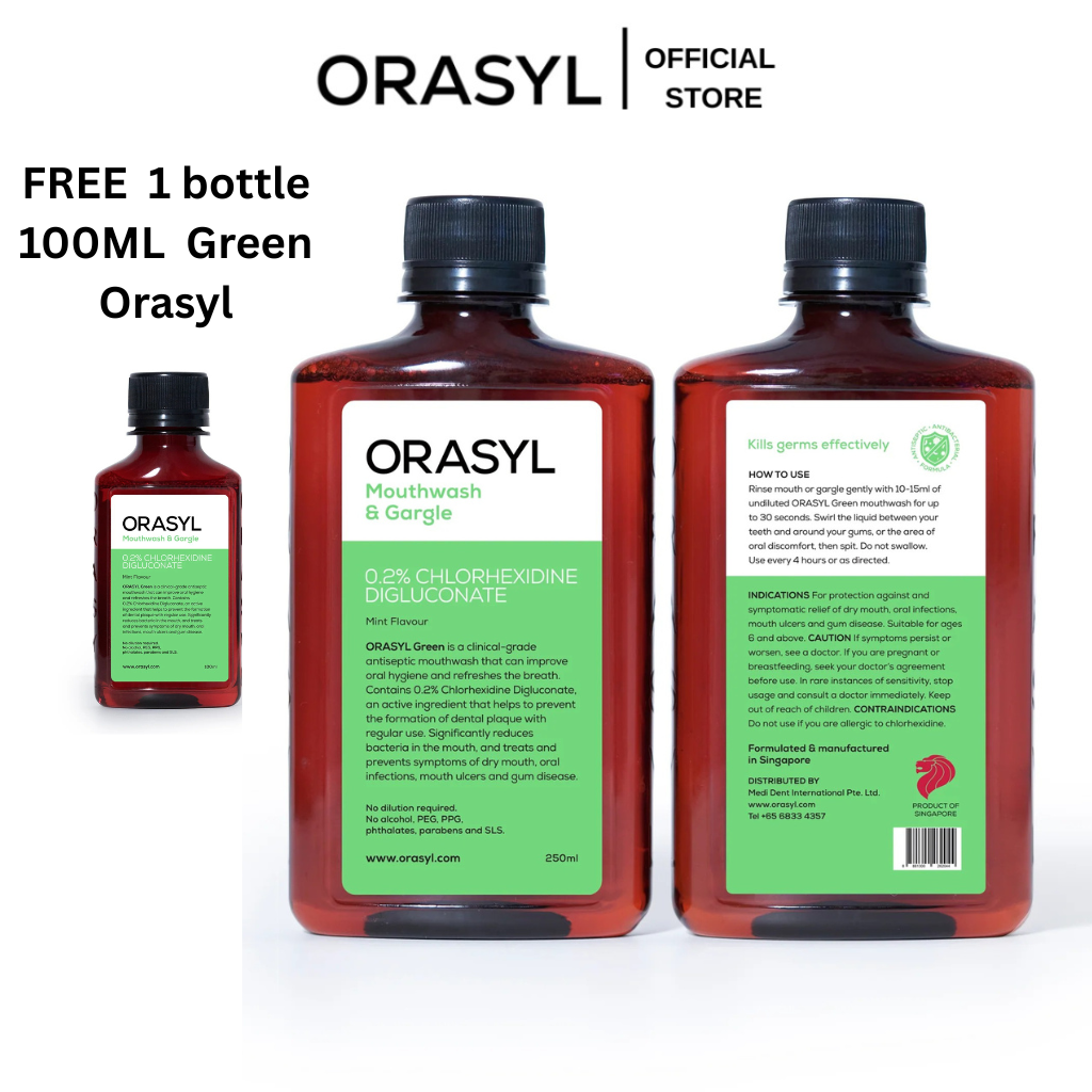ORASYL GREEN - 氯己定二葡萄糖酸盐漱口水/漱口水 (250ML) – Nuffield Pharm